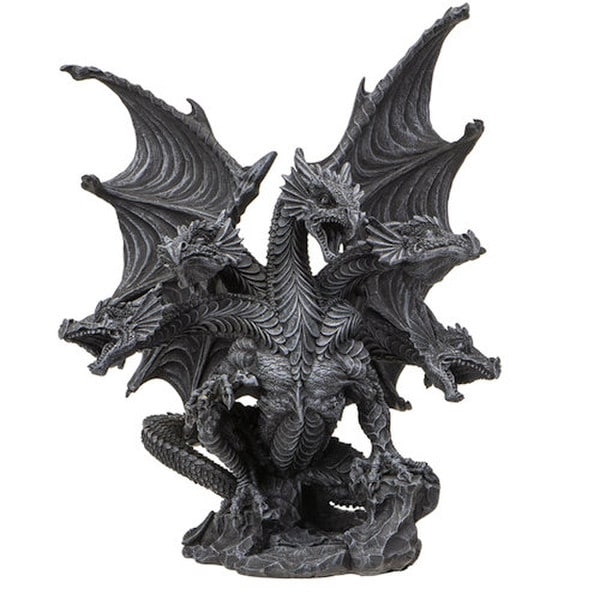 Dark Hydra Four Headed Dragon Statue | Statue.com