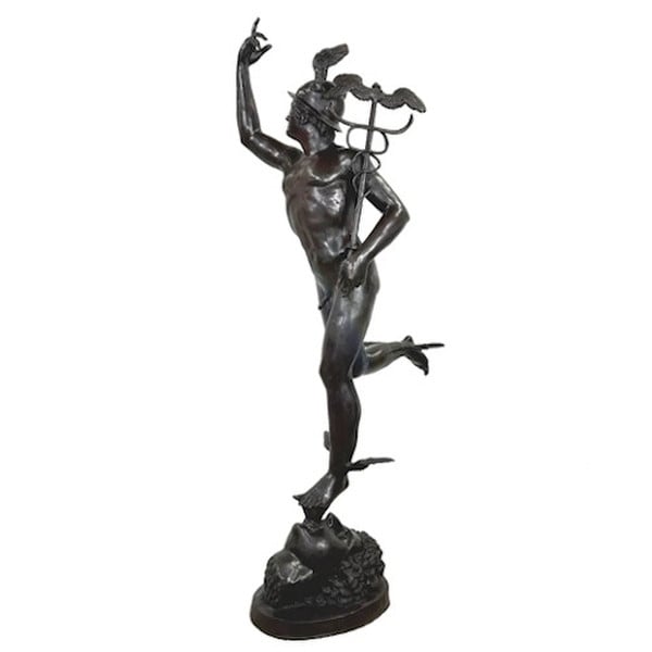 Flying Mercury Bronze Garden Statue Replica | Statue.com